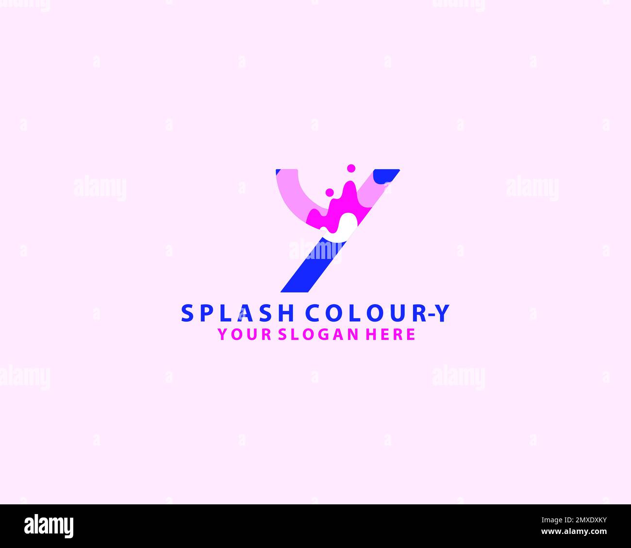 initial letter y inside liquid splash logo. modern icon, template ...