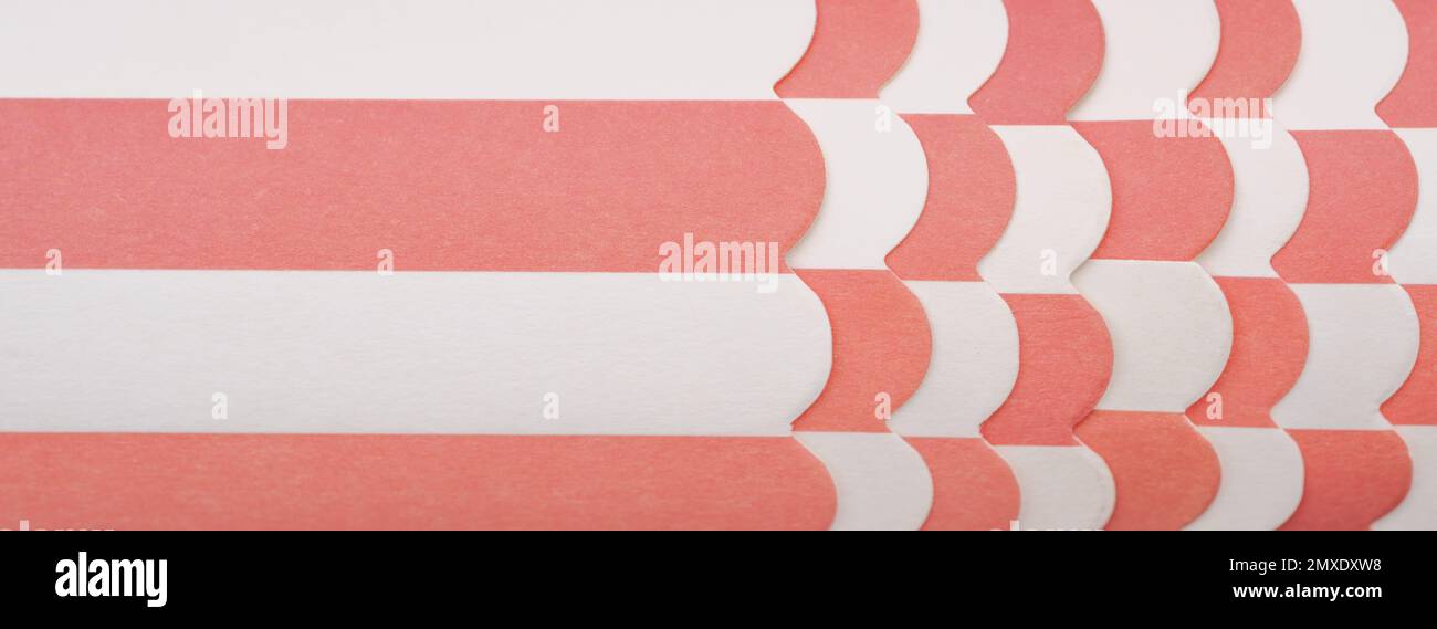 abstract wave rectangle curves red and white pattern of paper cup ...