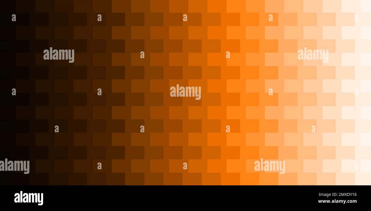 Orange abstract pixel background template. Minimalist colorful pixel ...