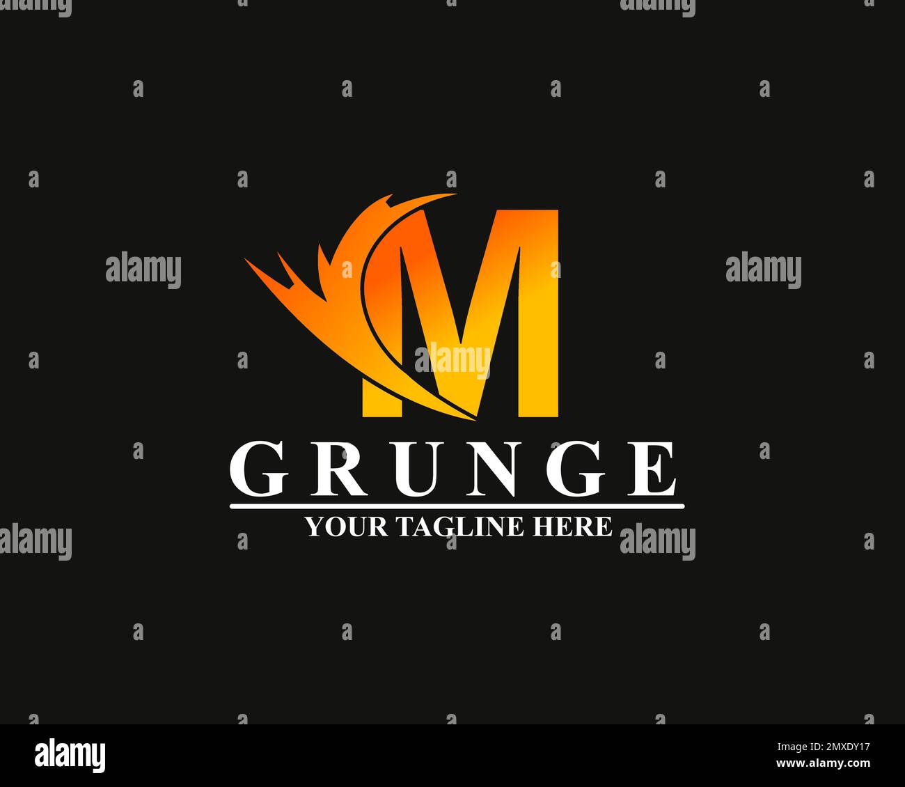 Modern logo design Letter M Combine with lightning in gradient color ...