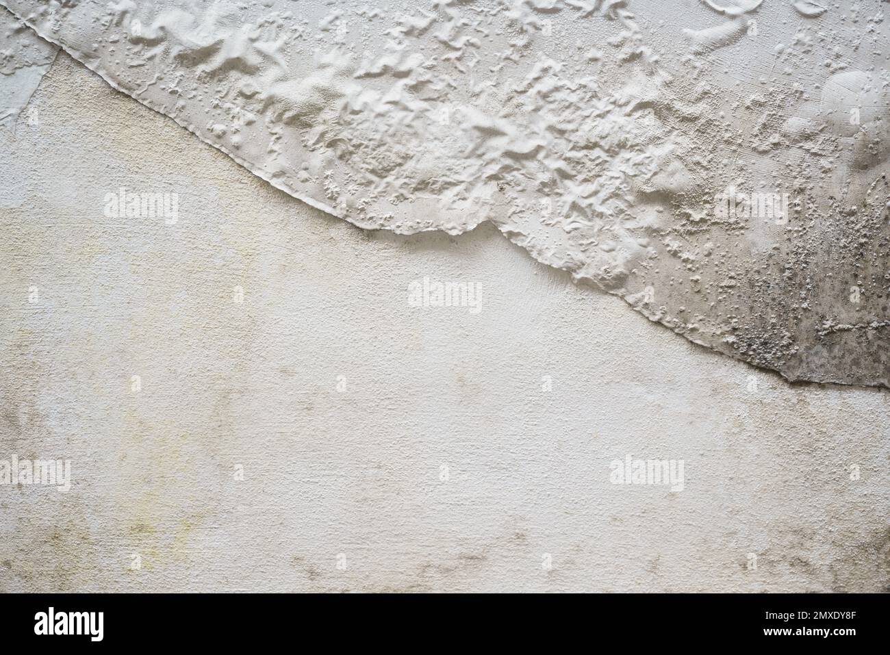 Problem of moisture damage acrylic white painting crack surface texture ...
