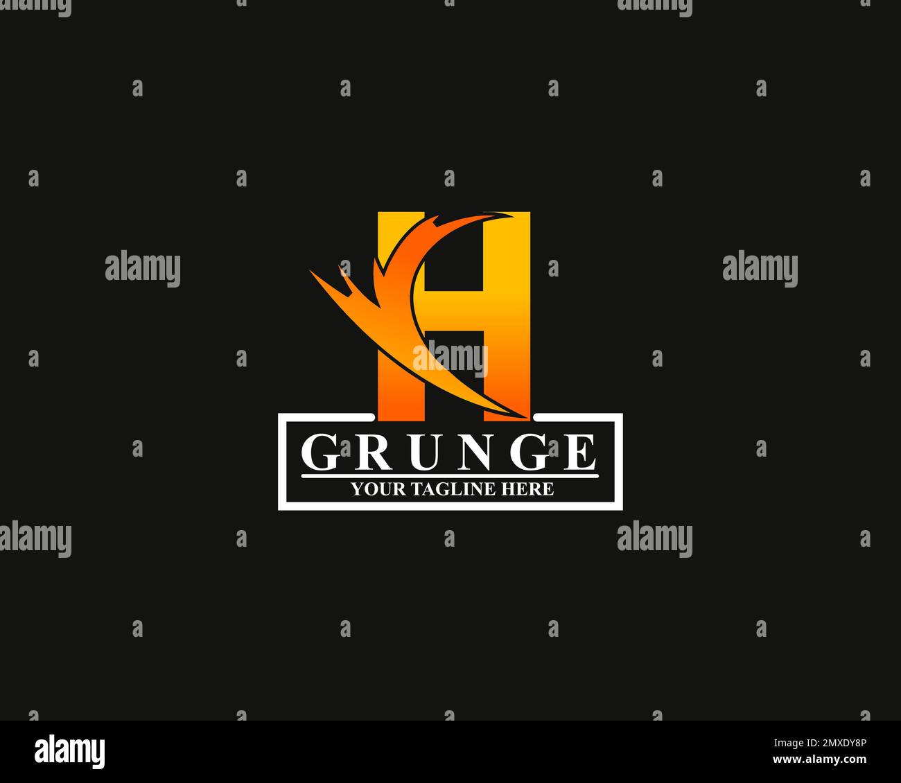 Initial Letter H Logo With Lighting Thunder Bolt. Alphabet Suitable for ...