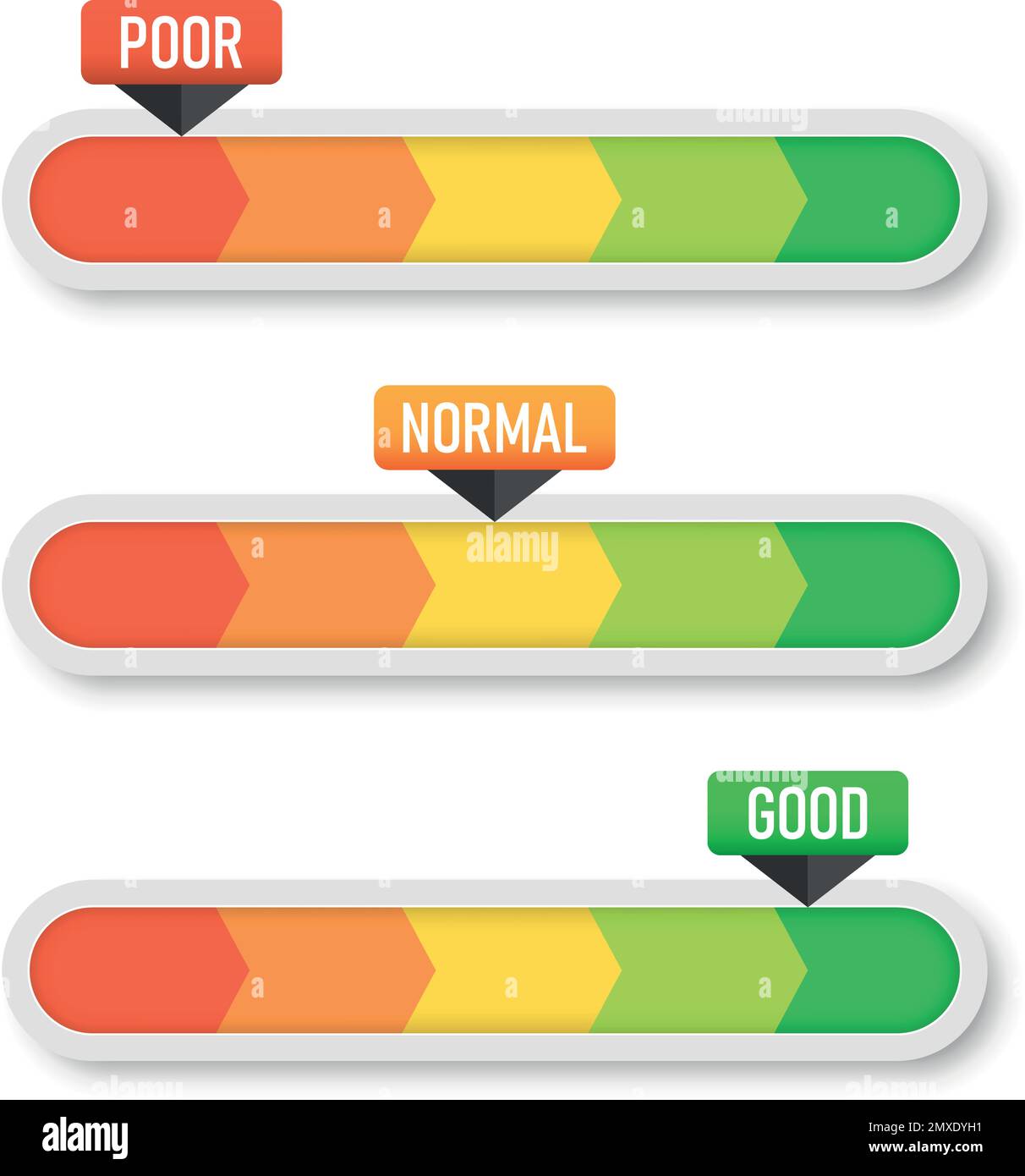 Customer satisfaction meter icon in flat style. Gauge level vector ...