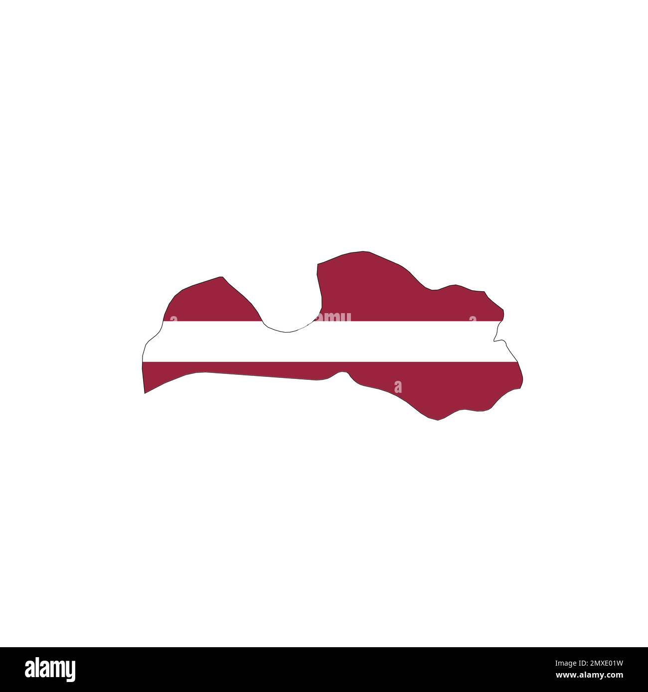Latvia national flag in a shape of country map Stock Vector Image & Art - Alamy