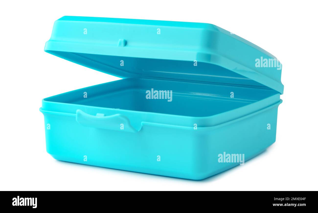 Empty food container isolated on white background Stock Photo - Alamy