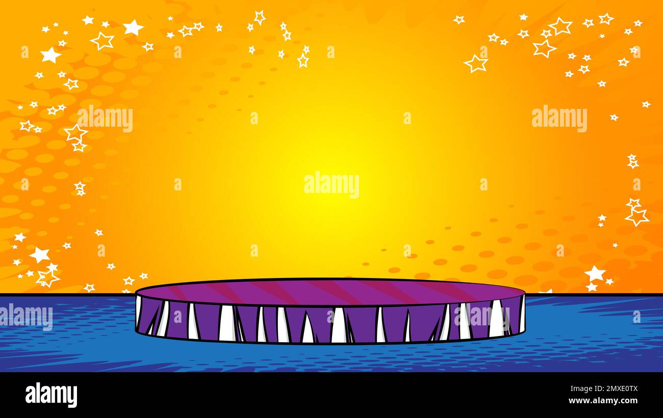 Comics podium stage. Comic Book product scene pedestal for mockup ...