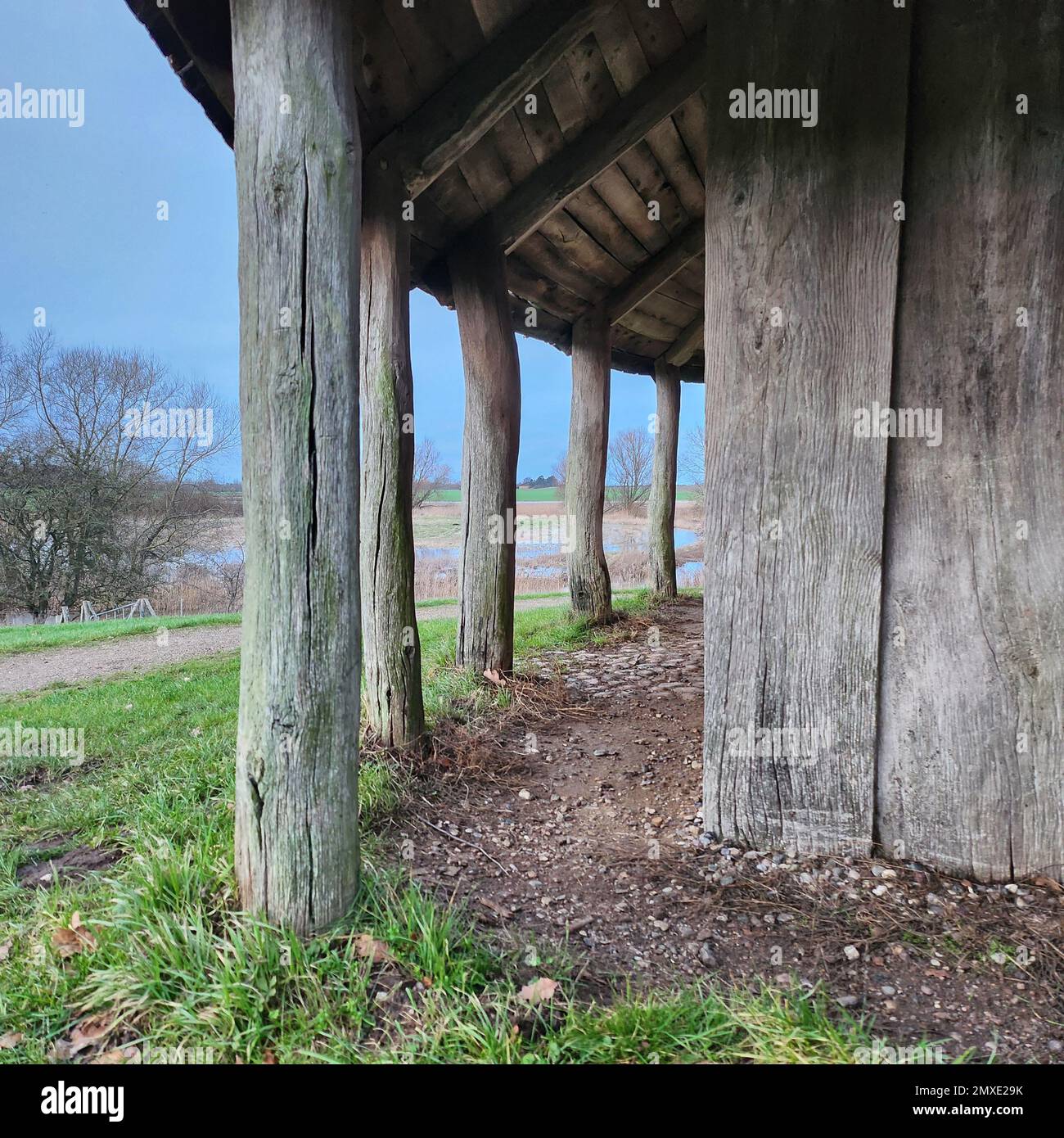 Reconstructed viking long house hi-res stock photography and images - Alamy