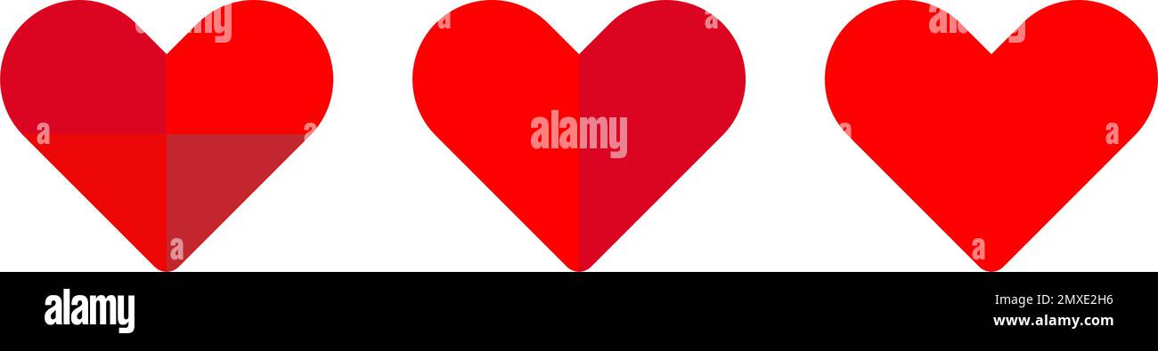 Heart shape icon set. Vector illustration Stock Vector Image & Art - Alamy