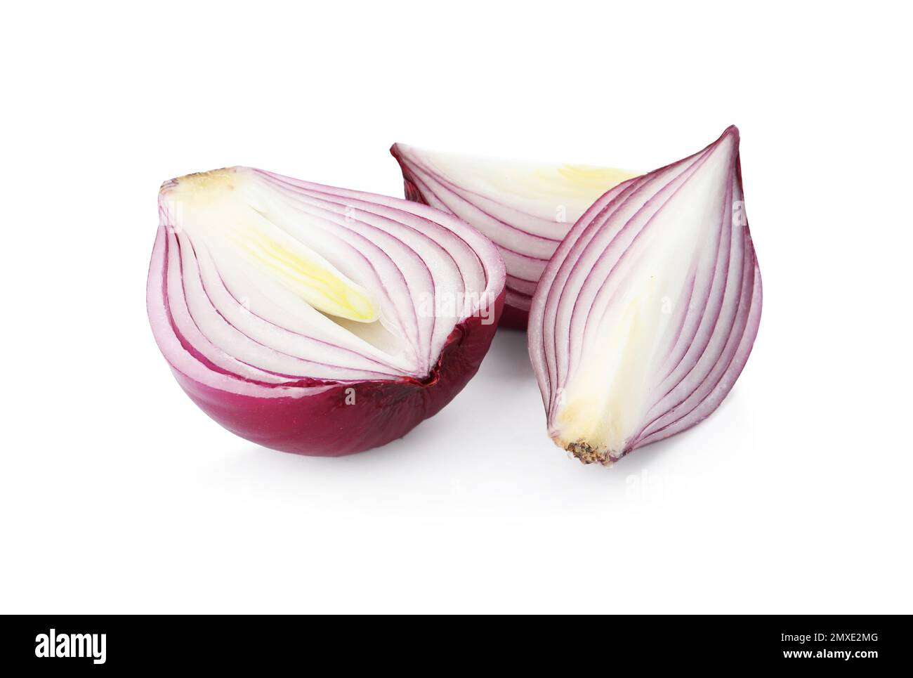Fresh cut red onion isolated on white Stock Photo - Alamy