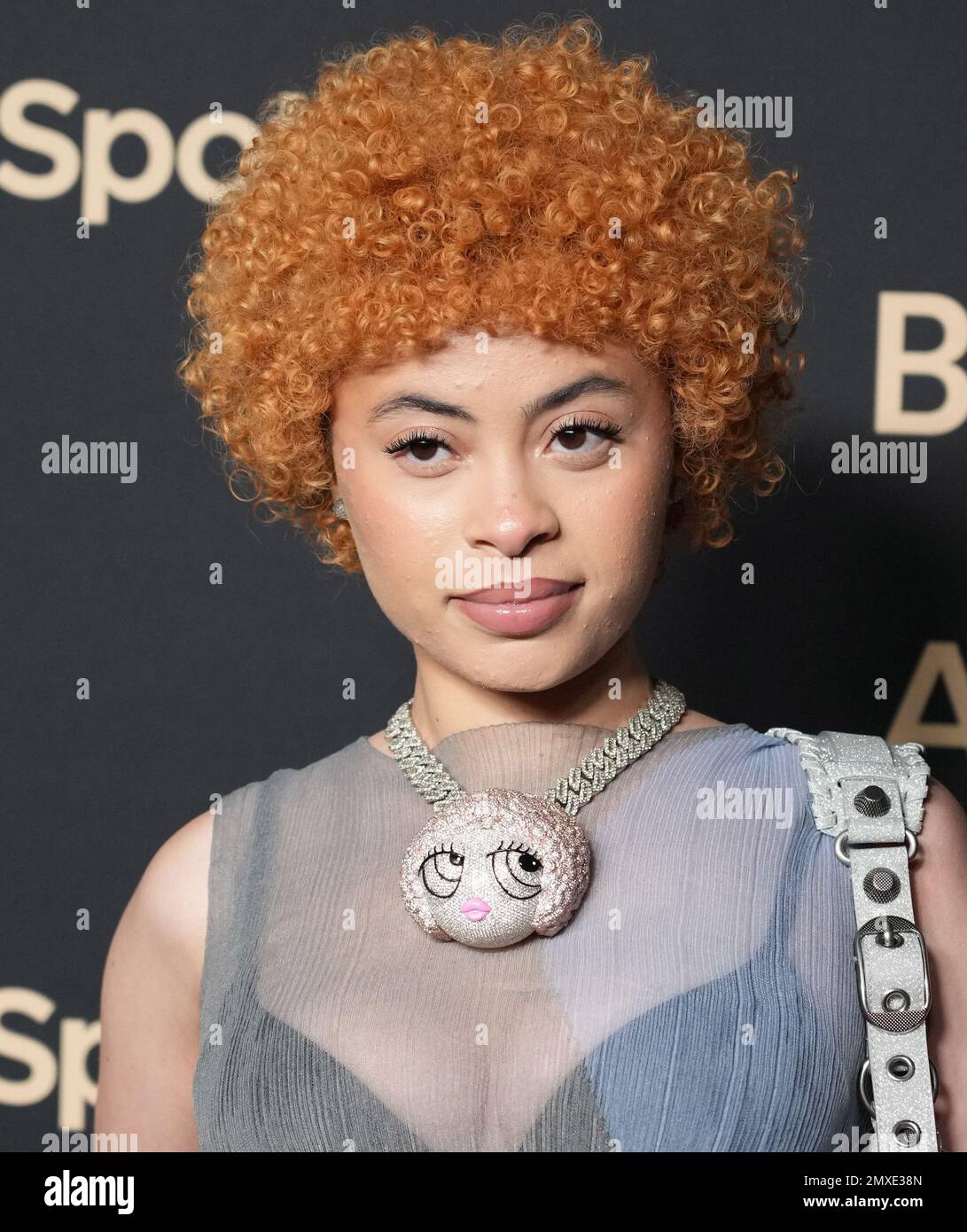 West Hollywood, CA, February 2, 2023. Ice Spice arrives at the Spotify ...
