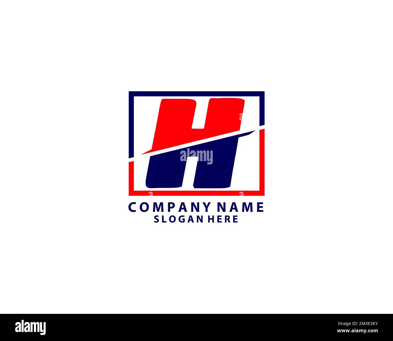 modern initial letter h cut style logo. simple icon, template design ...