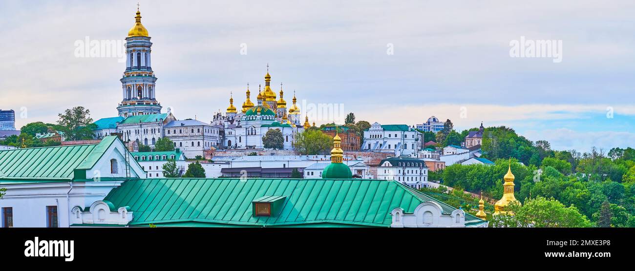 Panorama of Kyiv Pechersk Lavra Cave Monastery with Great Bell Tower ...