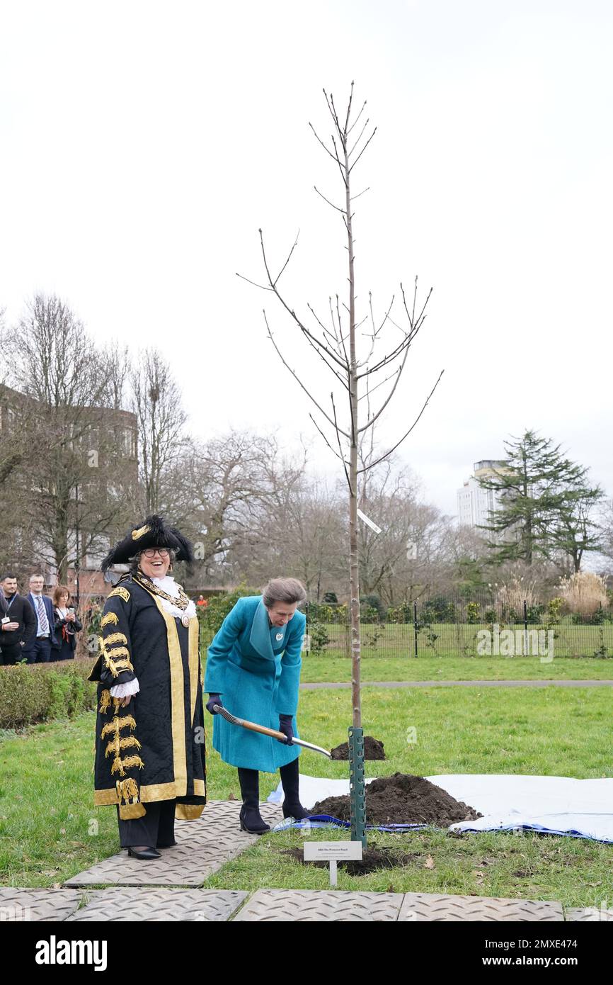 The Princess Royal, accompanied by the Lord Mayor of Southampton ...