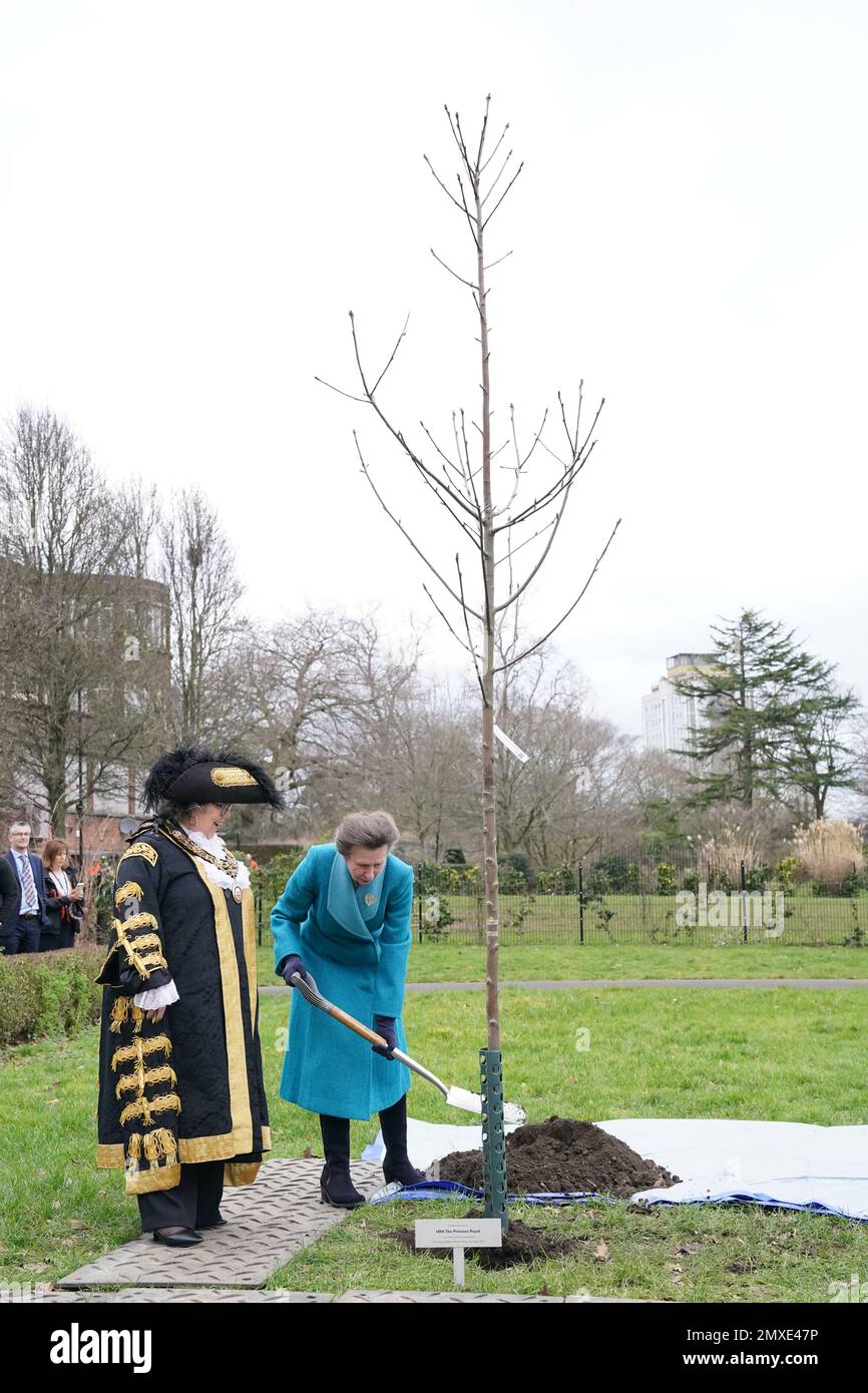 The Princess Royal, accompanied by the Lord Mayor of Southampton ...
