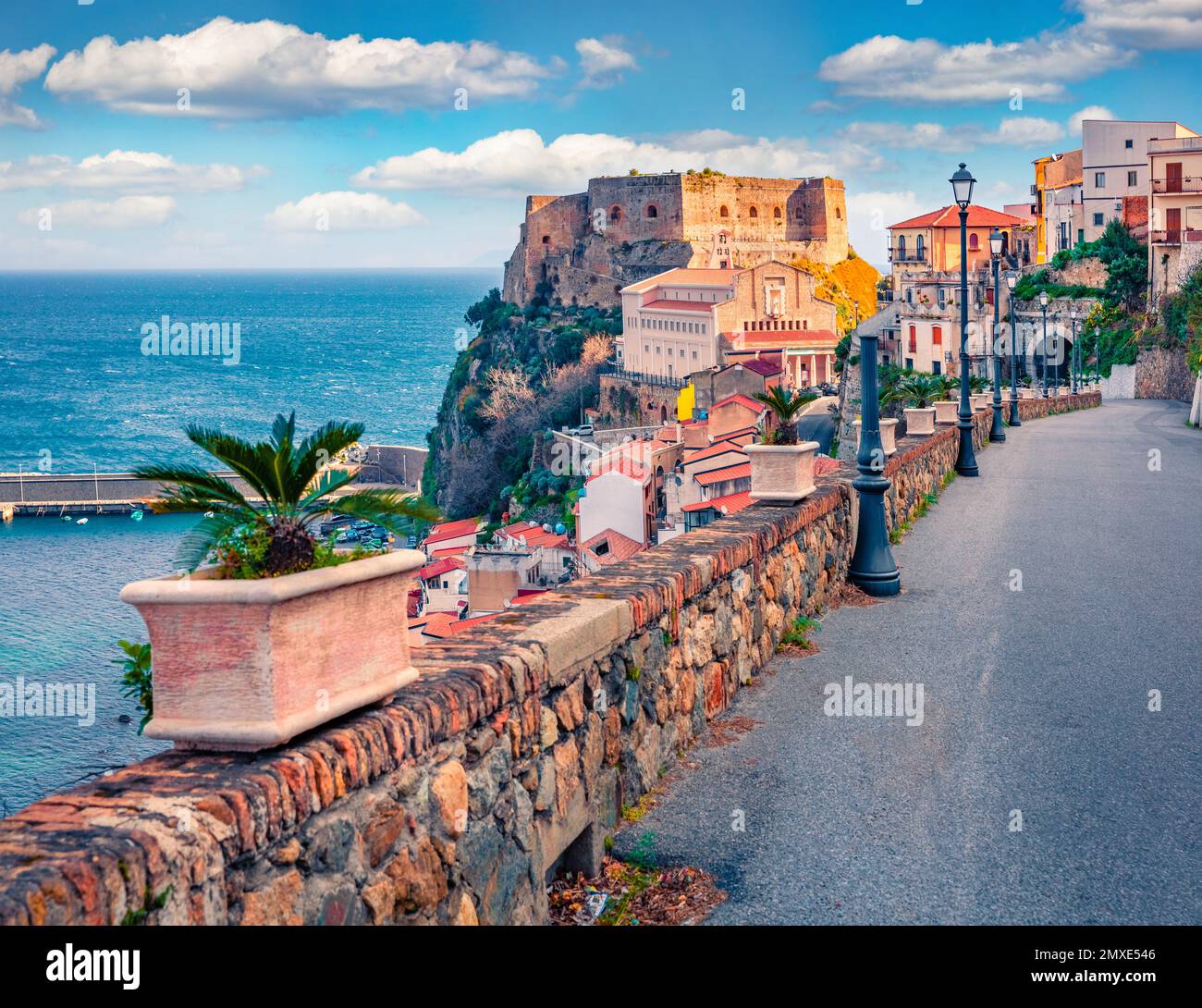 Сharm of the ancient cities of Europe. Picturesque morning view of ...