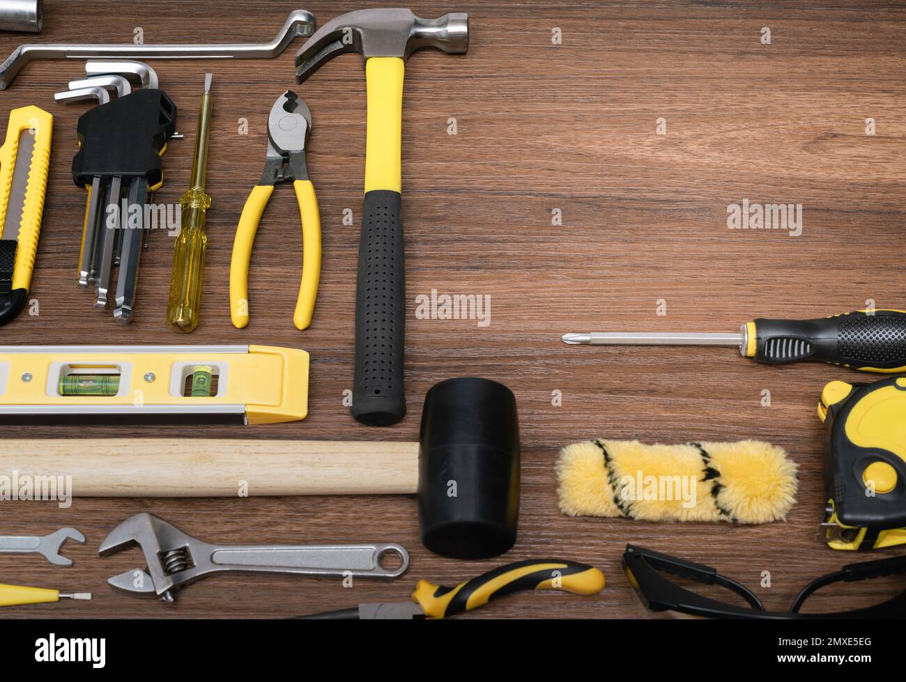 Top view repairing tools hi-res stock photography and images - Alamy