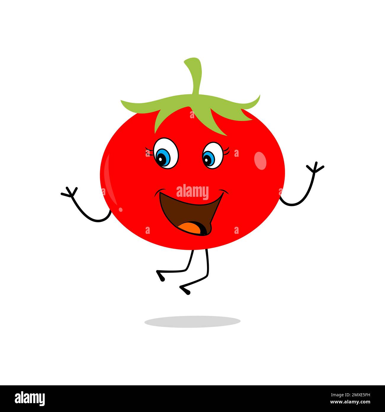 Tomato character design. Tomato vector. Cartoon mascot tomato smiling ...