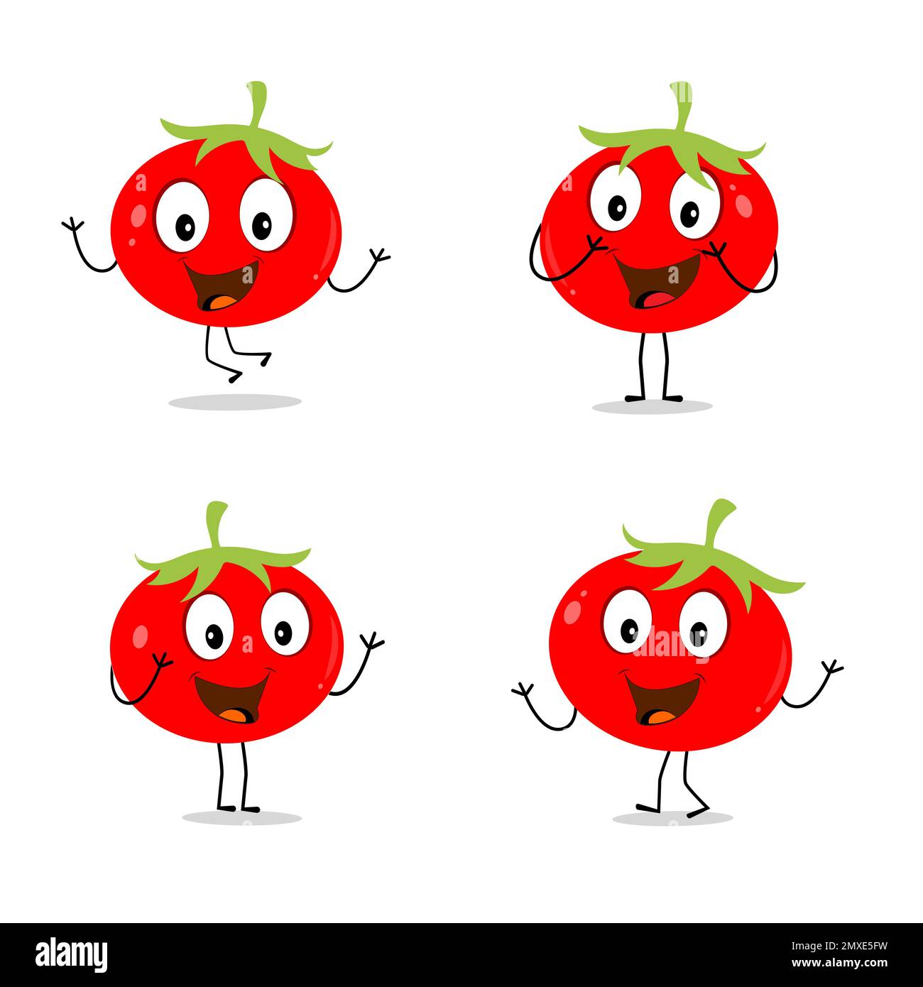 Tomato character design. Tomato vector. Cartoon mascot tomato smiling ...