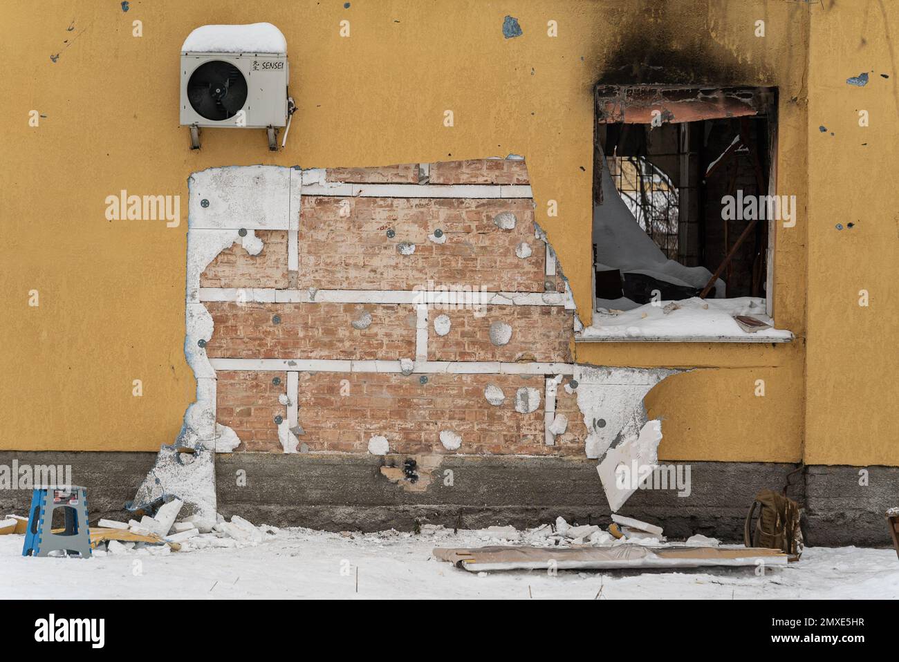GOSTOMEL, UKRAINE - DECEMBER 02, 2022: Gostomel, Ukraine - crime scene ...