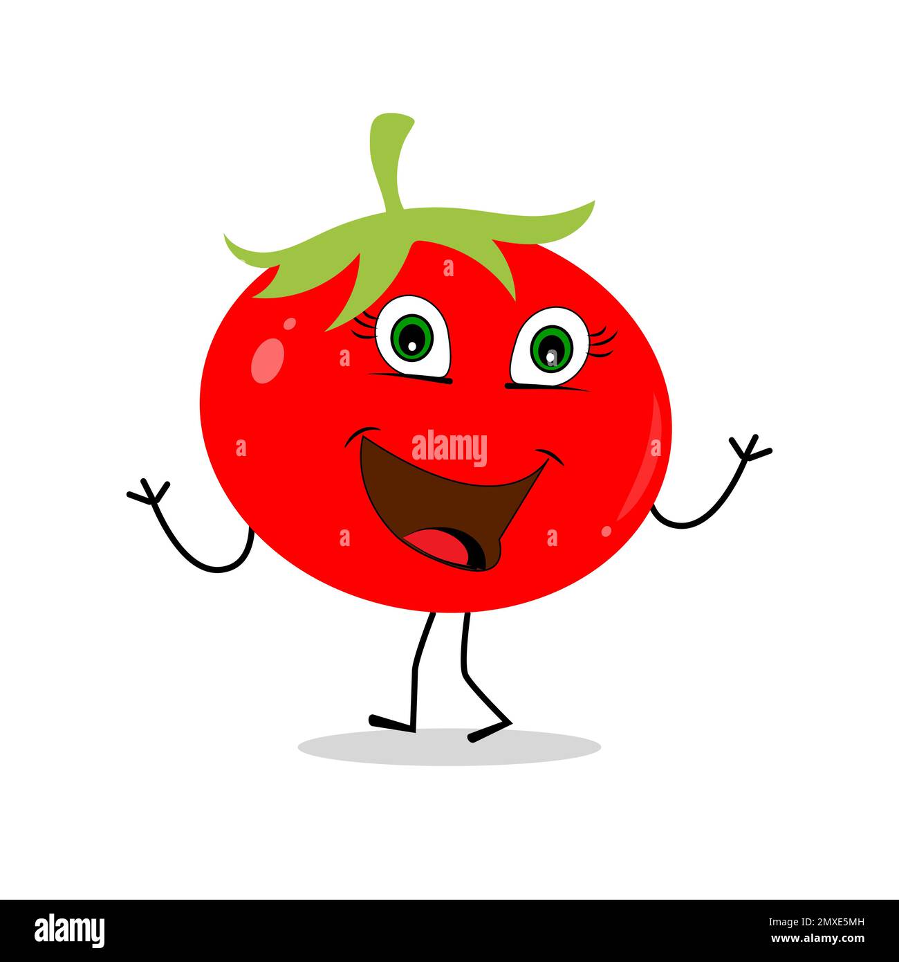 Tomato character design. Tomato vector. Cartoon mascot tomato smiling ...