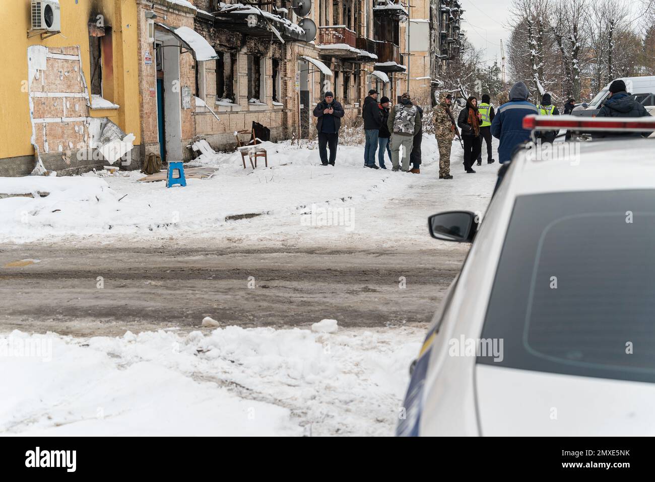 GOSTOMEL, UKRAINE - DECEMBER 02, 2022: Gostomel, Ukraine - crime scene ...