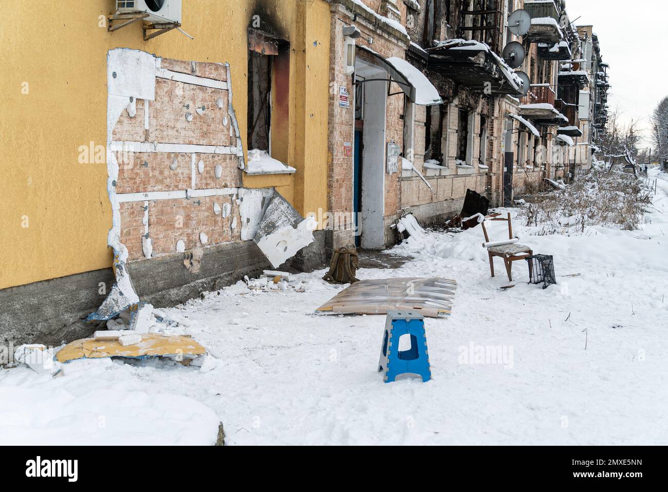 GOSTOMEL, UKRAINE - DECEMBER 02, 2022: Investigation into the theft of ...