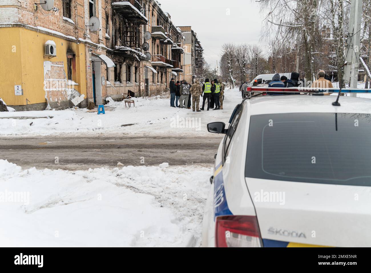 GOSTOMEL, UKRAINE - DECEMBER 02, 2022: Gostomel, Ukraine - crime scene ...