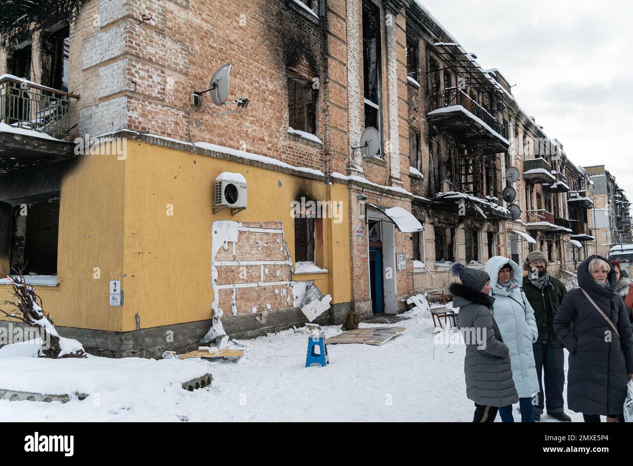 GOSTOMEL, UKRAINE - DECEMBER 02, 2022: Missing Banksy graffiti in ...