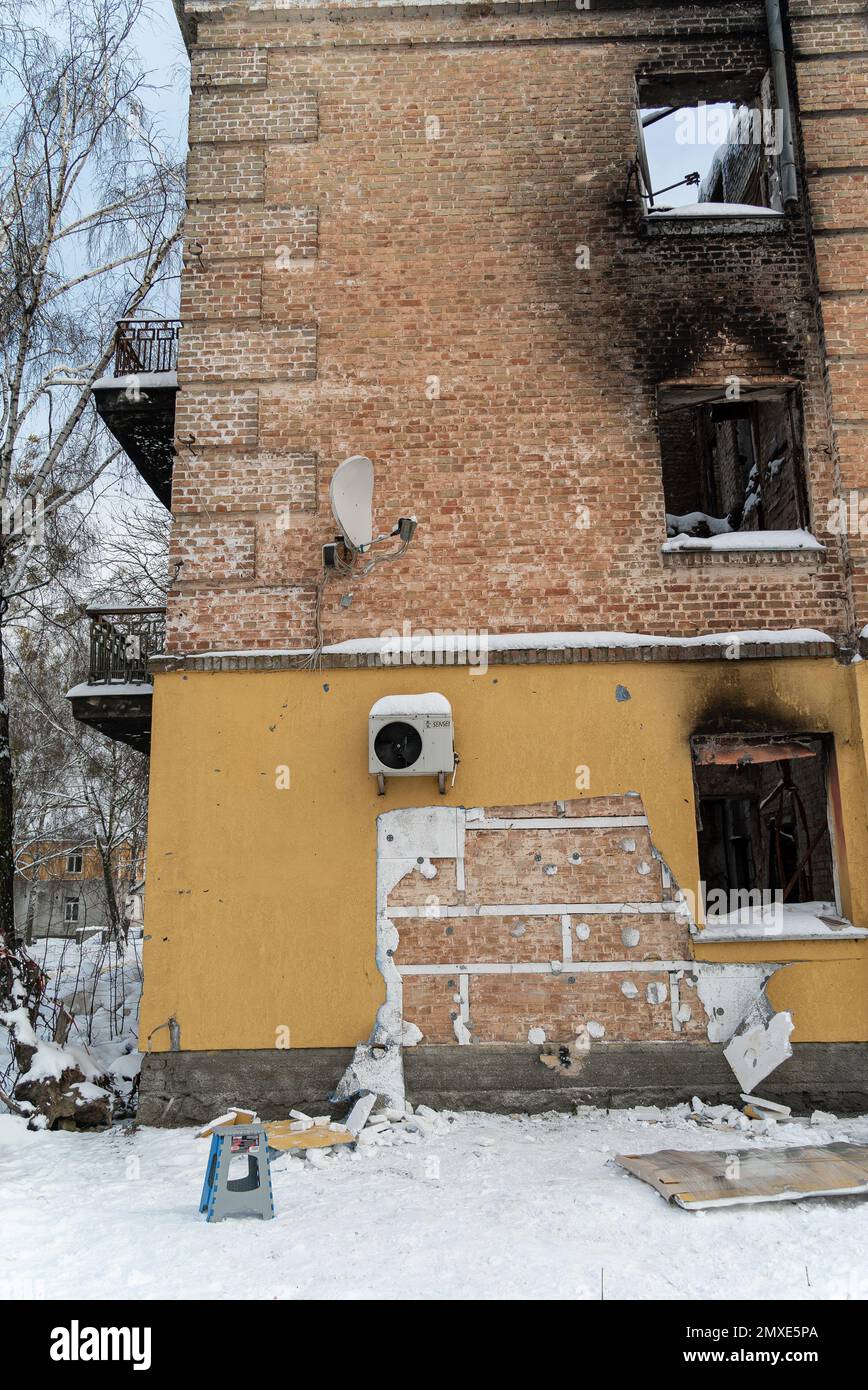 GOSTOMEL, UKRAINE - DECEMBER 02, 2022: Crime scene after Banksy ...