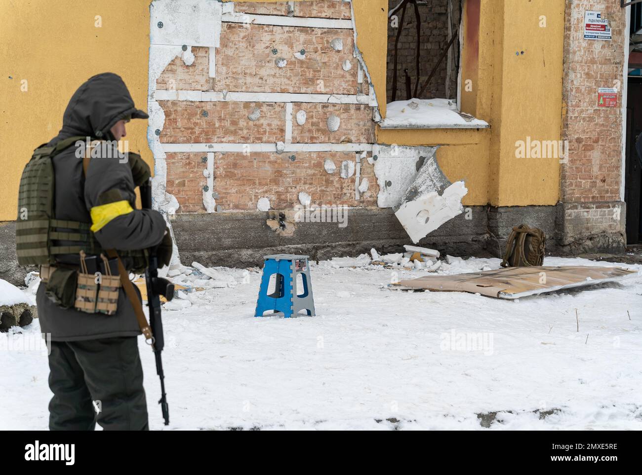 GOSTOMEL, UKRAINE - DECEMBER 02, 2022: Gostomel, Ukraine - crime scene ...