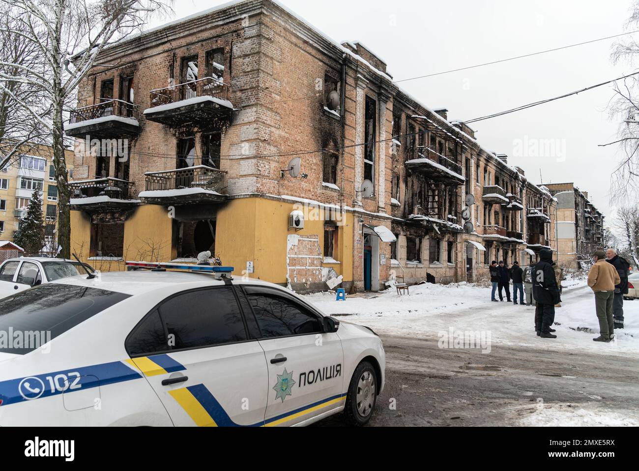 GOSTOMEL, UKRAINE - DECEMBER 02, 2022: Crime scene after Banksy ...