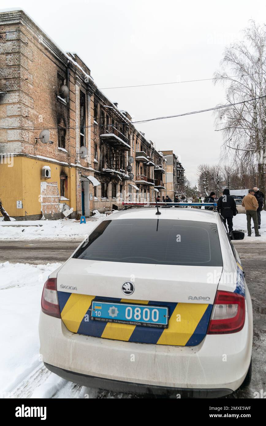 GOSTOMEL, UKRAINE - DECEMBER 02, 2022: Gostomel, Ukraine - crime scene ...