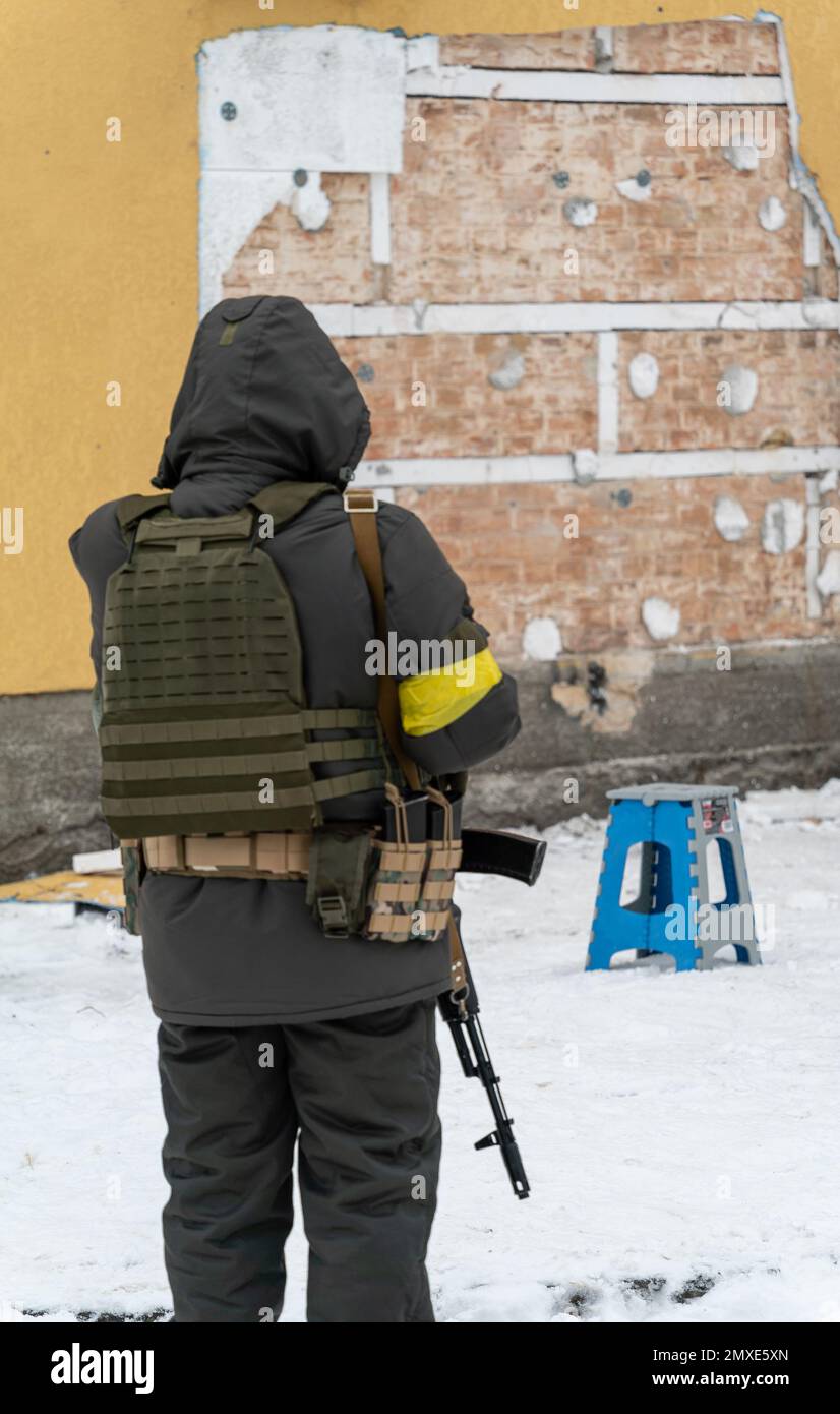 GOSTOMEL, UKRAINE - DECEMBER 02, 2022: Banksy graffiti theft from the ...