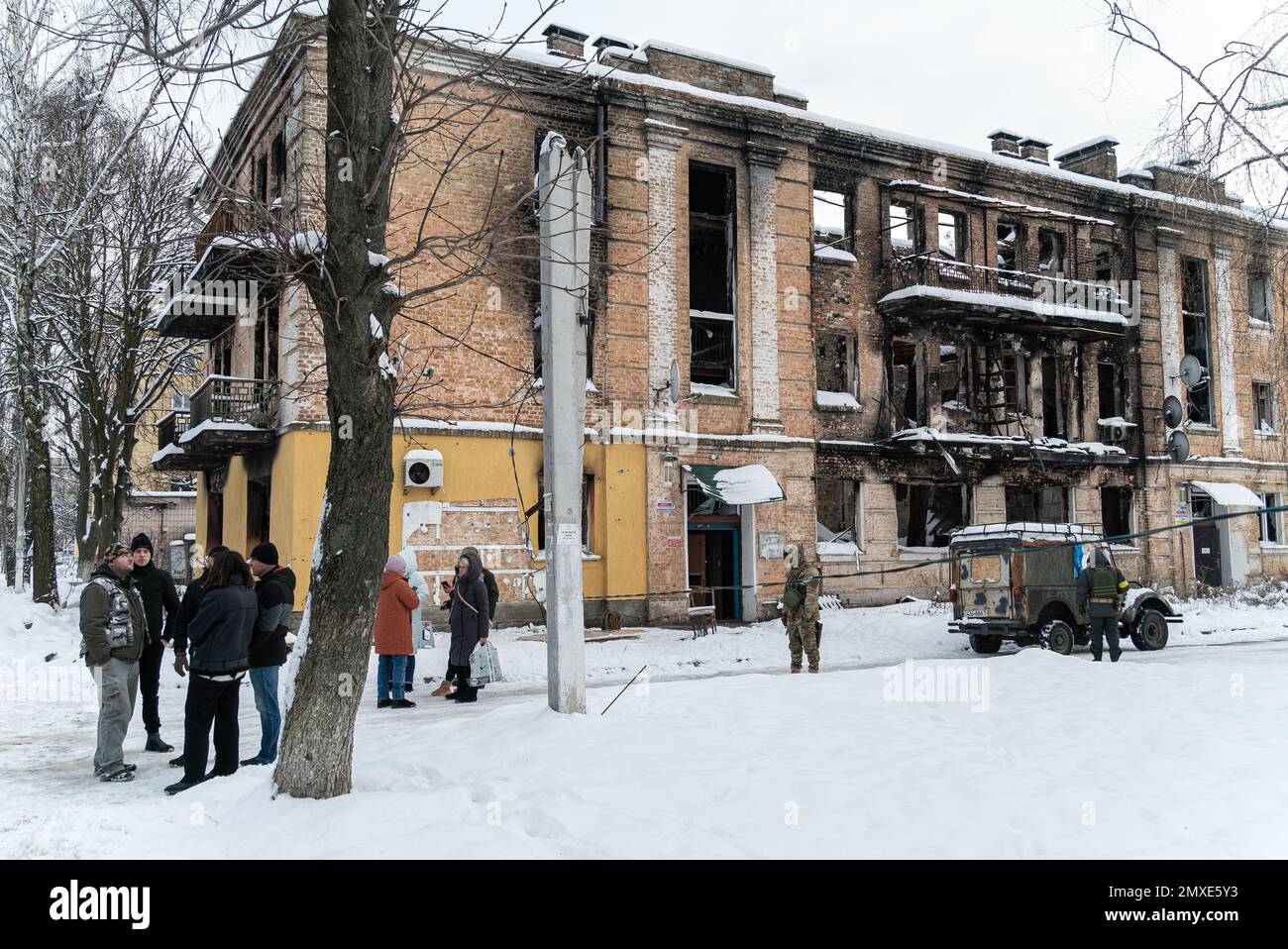 GOSTOMEL, UKRAINE - DECEMBER 02, 2022: Crime scene after Banksy ...
