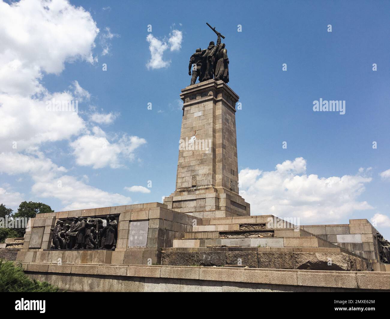 A Monument to the Soviet Army with blue sky in the background, City of ...