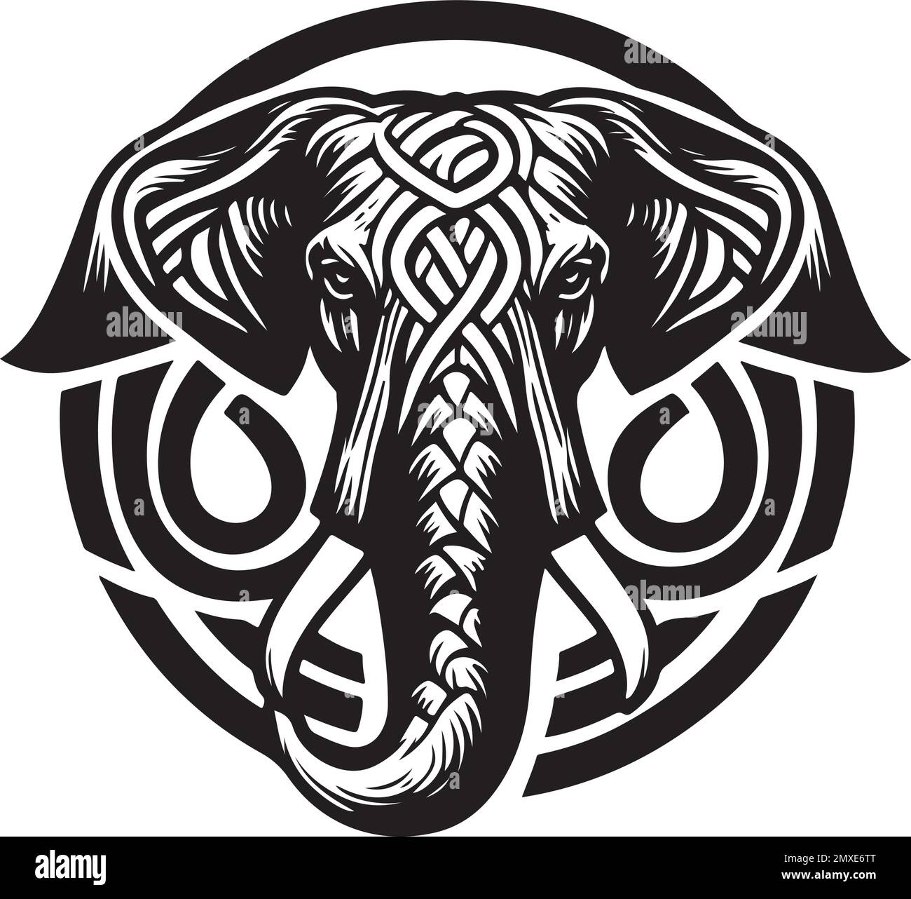 Tribal Elephant Head Tattoos