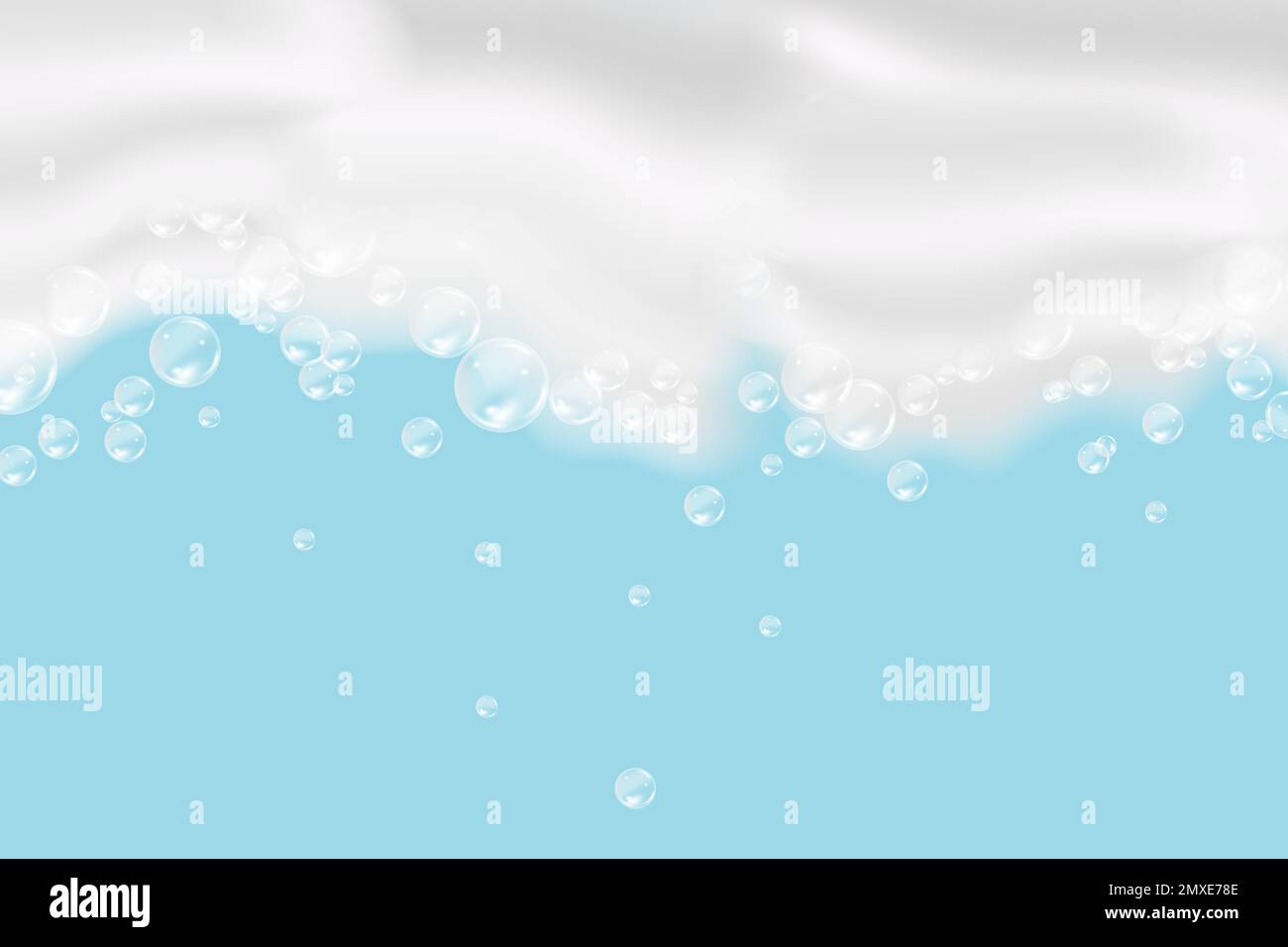 Sparkling shampoo and bath lather vector illustration.Bath foam ...