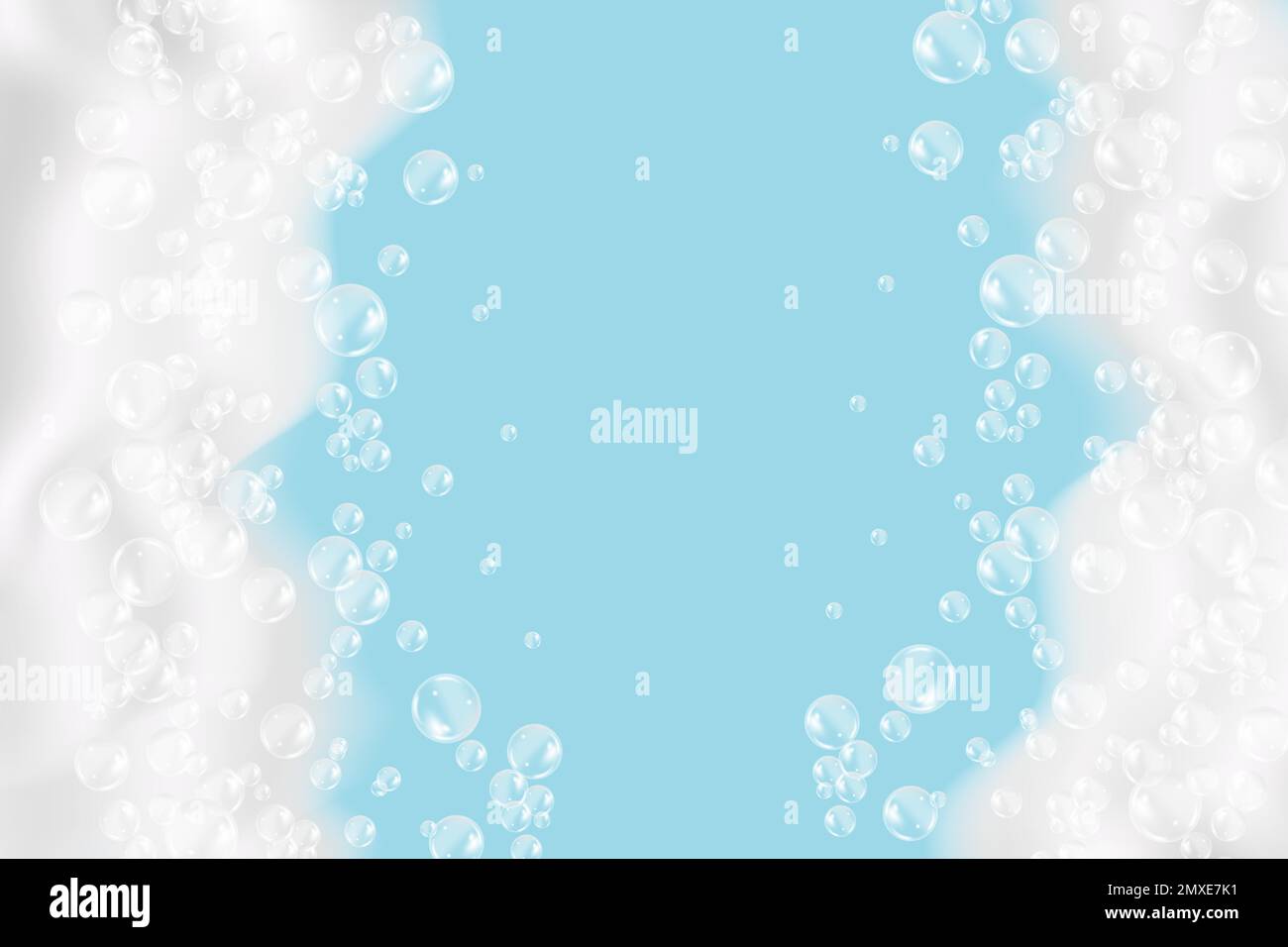 Sparkling shampoo and bath lather vector illustration.Bath foam ...