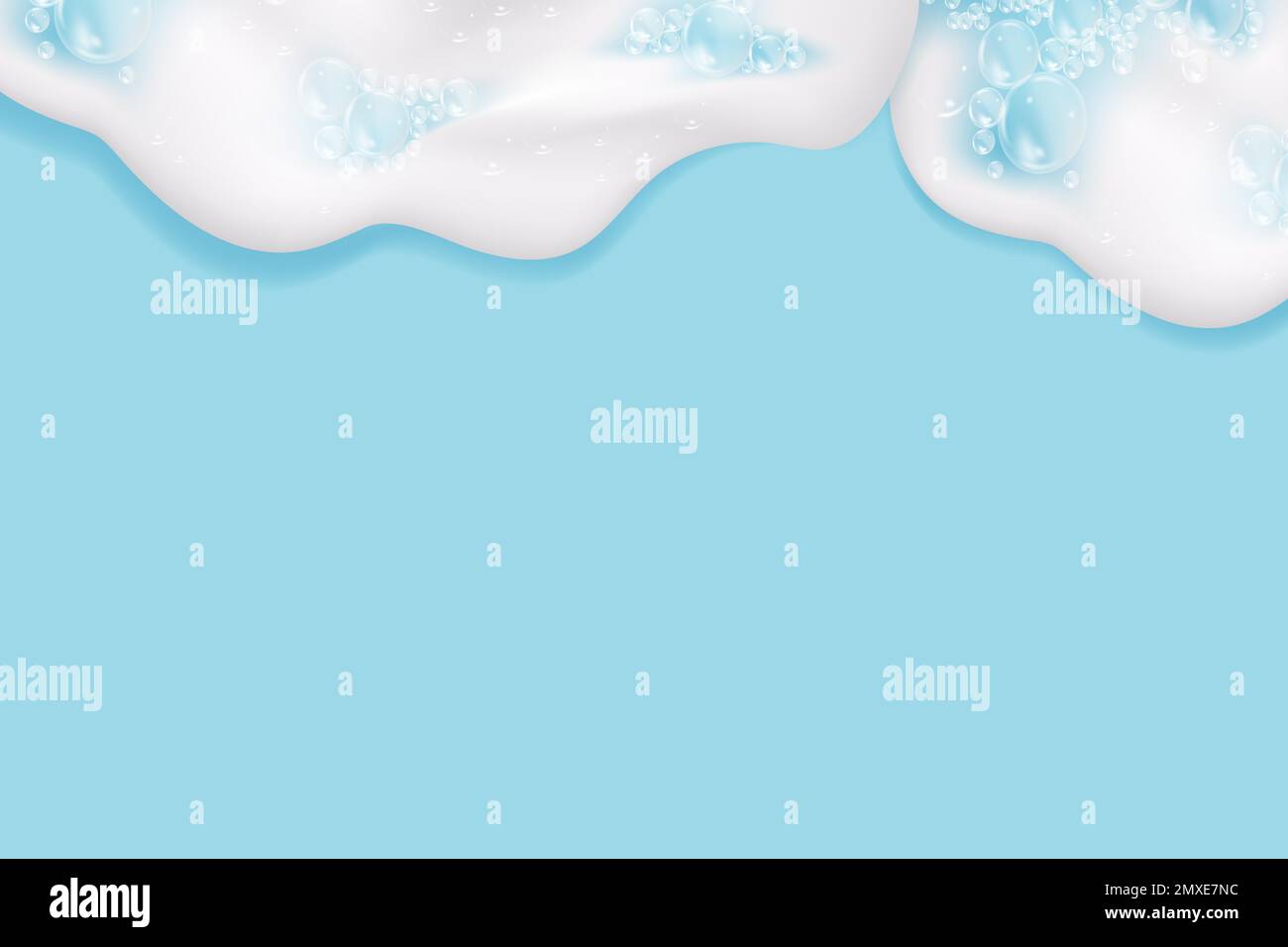 Sparkling shampoo and bath lather vector illustration.Bath foam ...