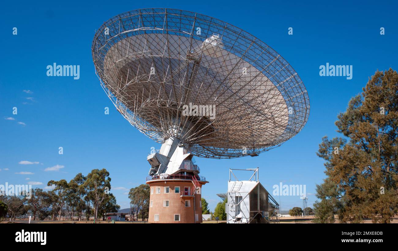 A closeup of a CSIRO Radio Telescope located near Parkes, New South ...
