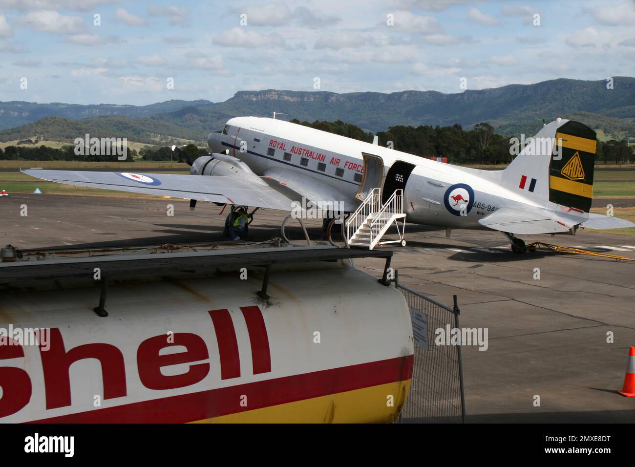 A Douglas C-47 airplane at HARS Aviation Museum, Shellharbour Regional ...