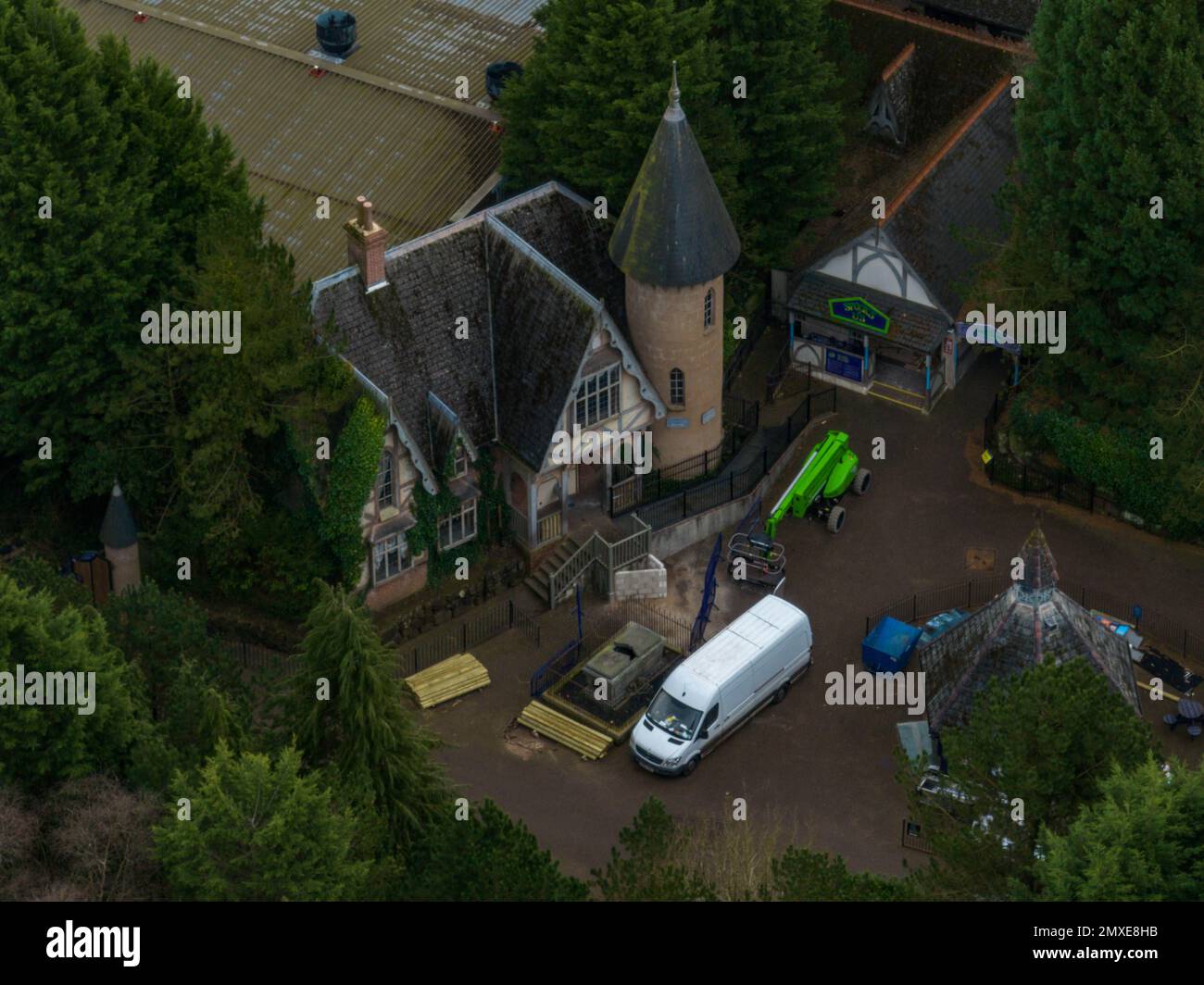Alton Towers Aerial Winter Update Inc The Removal of Nemesis ...