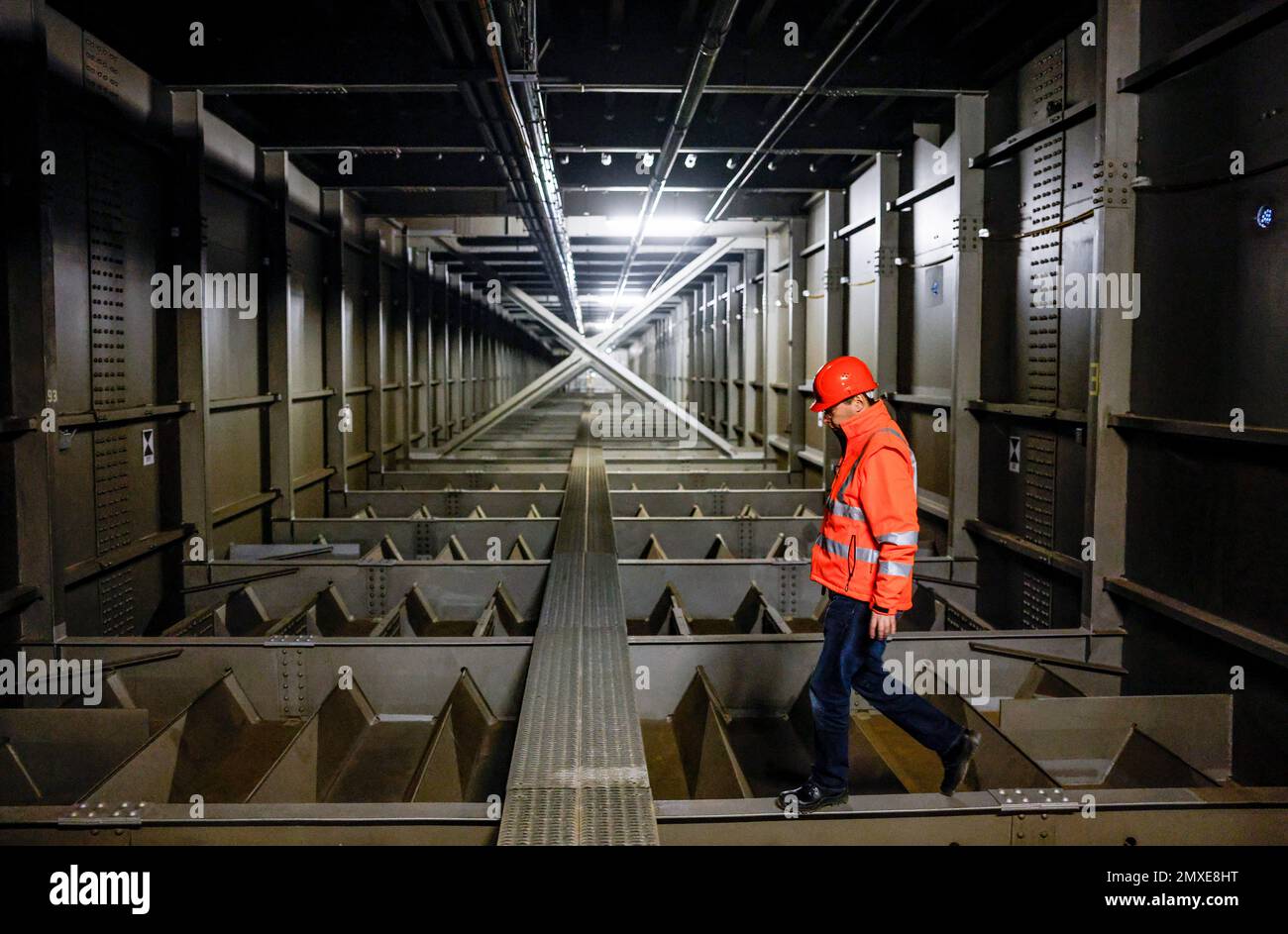 Kiel, Germany. 03rd Feb, 2023. Torben Kock, Head of Bridge Maintenance ...
