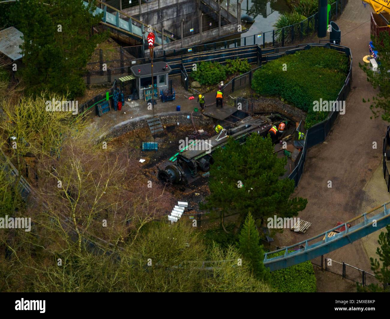 Alton towers aerial hi-res stock photography and images - Alamy