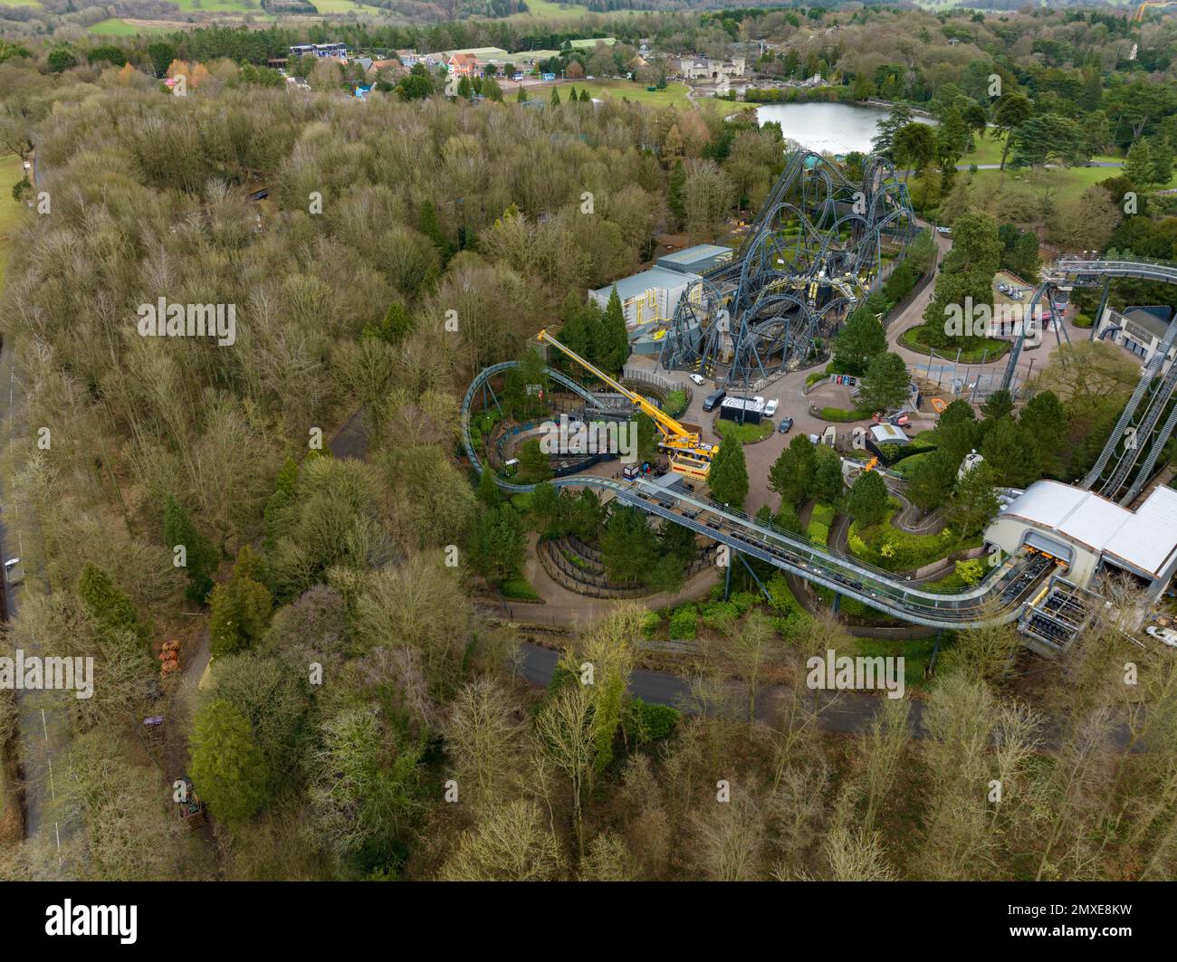 Alton towers aerial hi-res stock photography and images - Alamy