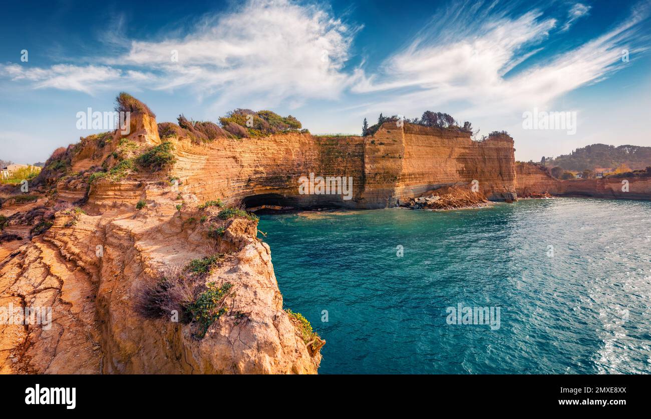 Beautiful marine scenery. Bright spring view of famous Channel Of Love ...