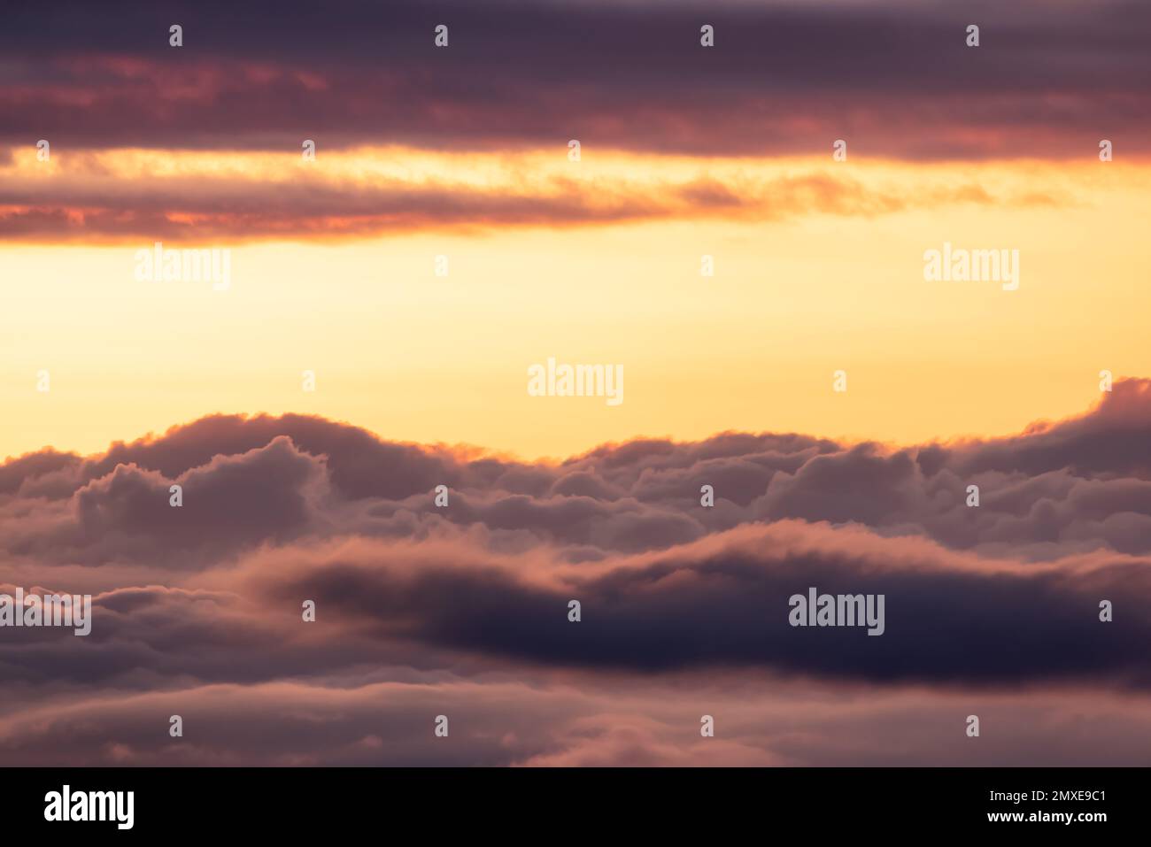 Aerial Cloudscape during morning Sunrise Sky. Nature Background Stock ...