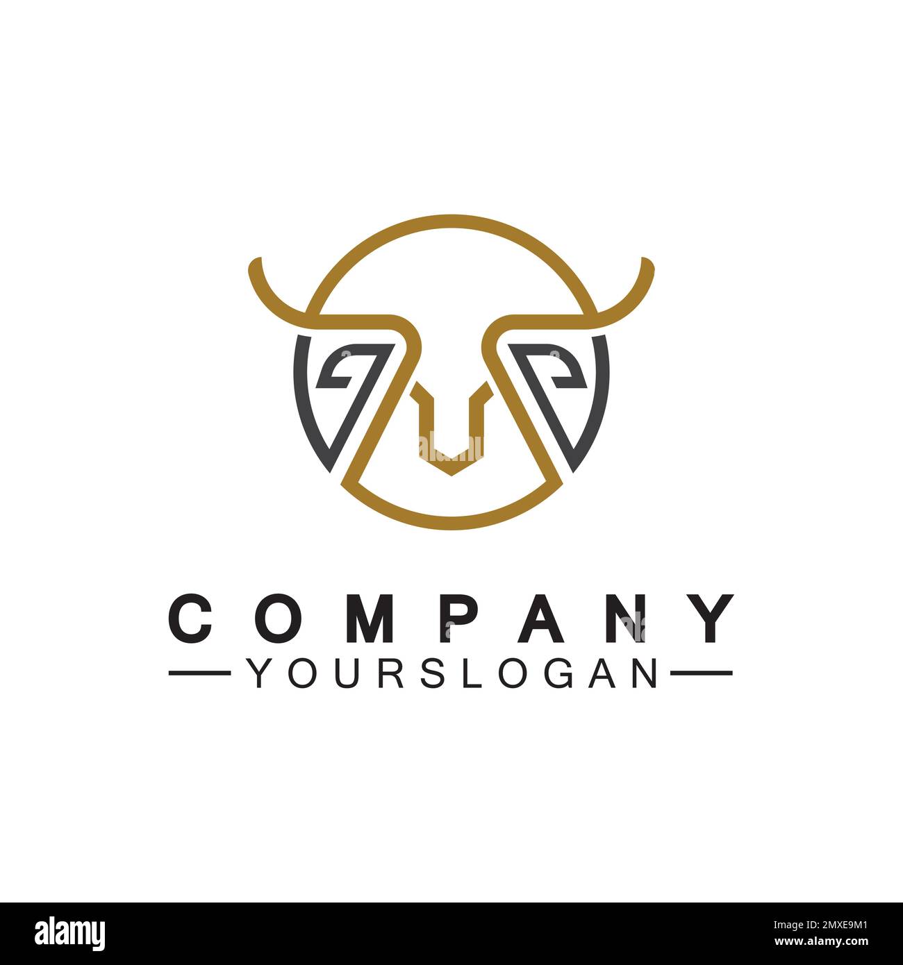 Minimalist bull logo hi-res stock photography and images - Alamy