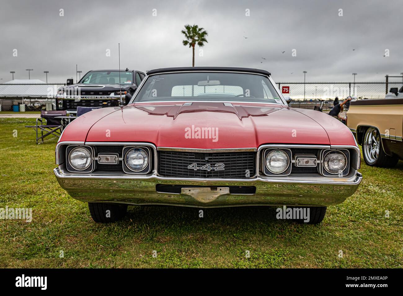 Daytona Beach, FL - November 26, 2022: Low perspective front view of a ...