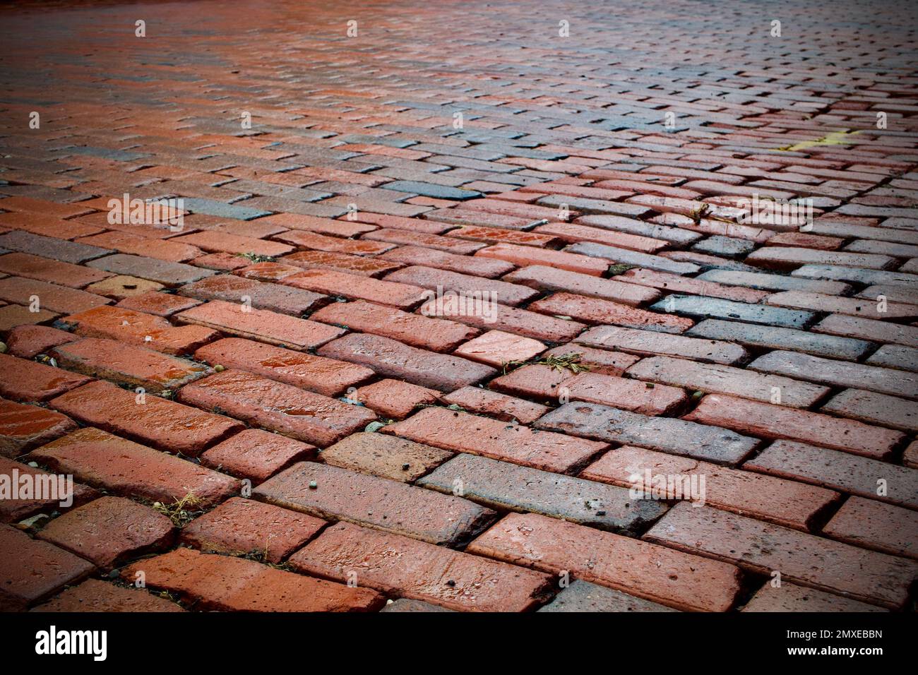 a red brick pavement background Stock Photo - Alamy